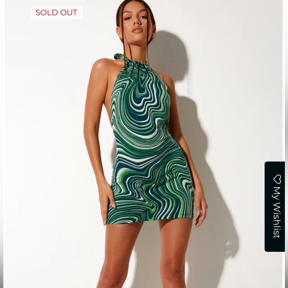 Motel Rocks | Dresses | Motel Jessica Dress In 7s Ripple Green Nwt ...